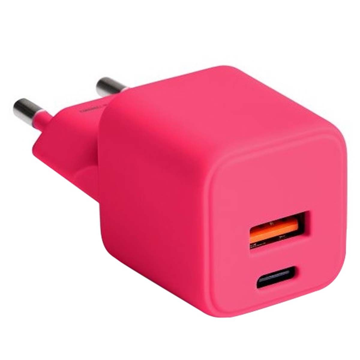 Chargeur Gan Secteur Double Port Usb 18w Qc Et Usb-c 30w Pd Rouge ...